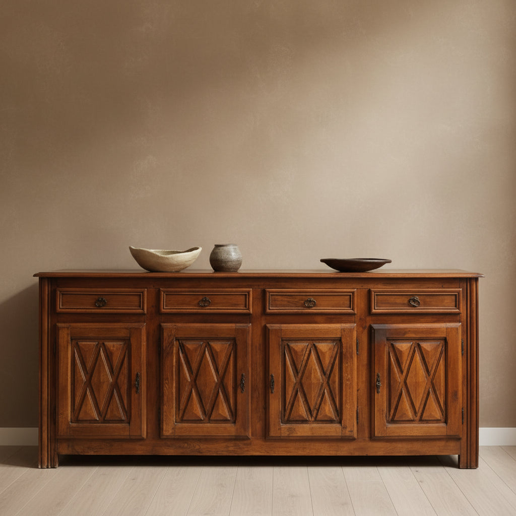 19th Century French Louis XIII Style Oak Enfilade Buffet – Water Tiger